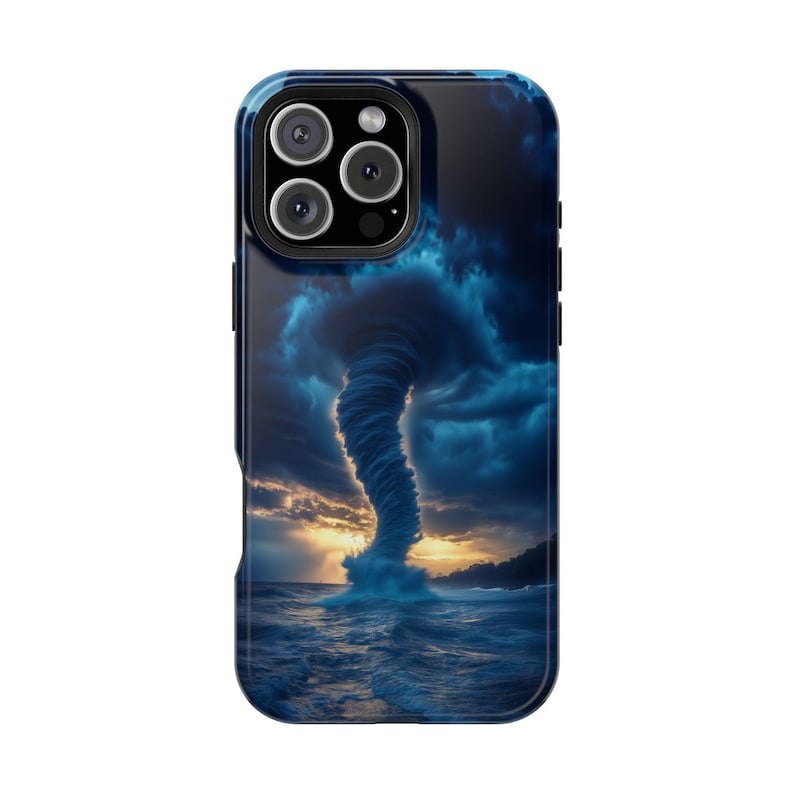 Ocean Tornado Waterspout Blue Storm Nature Inspired Scenic Artwork ...