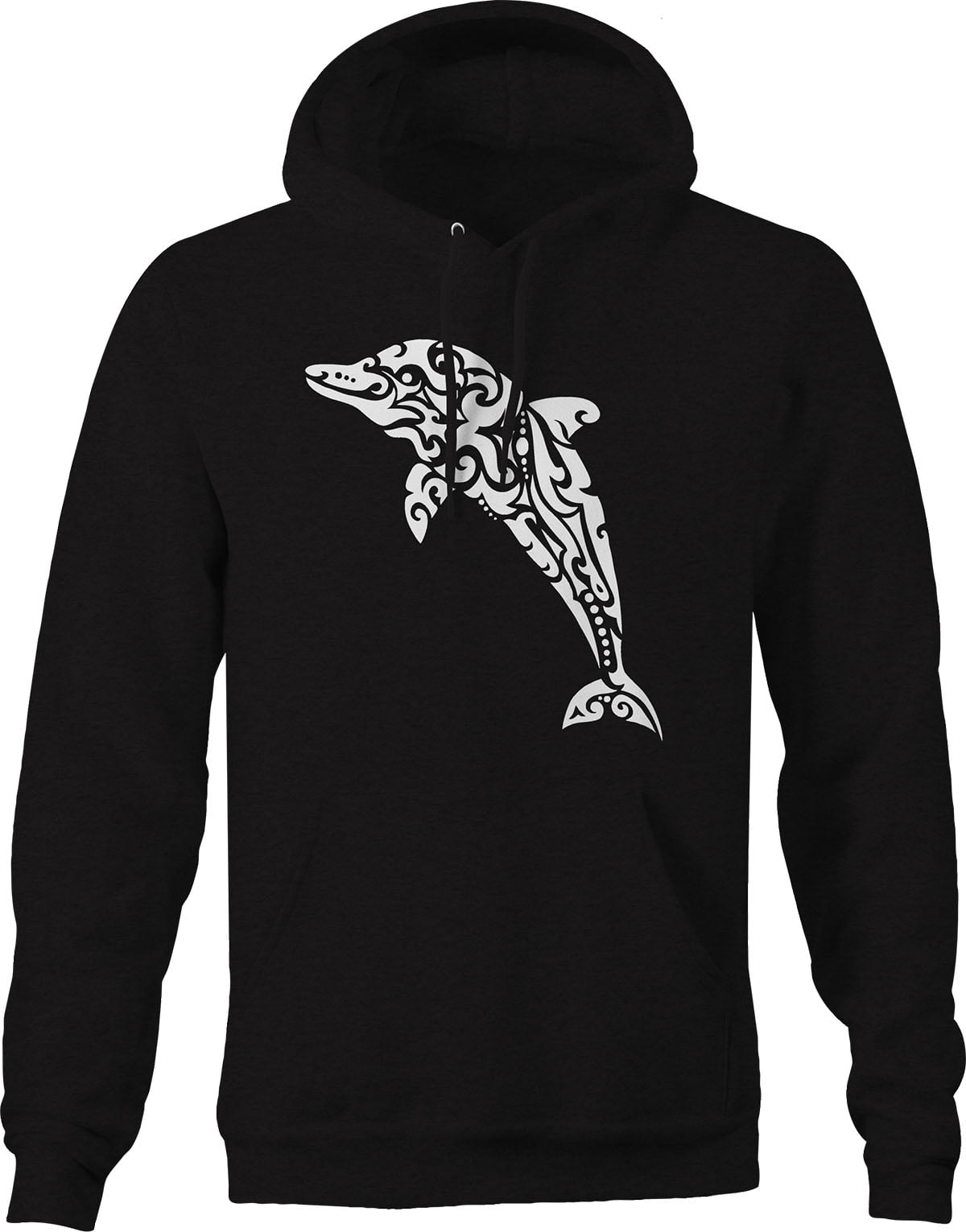 Ocean Tribal Dolphin Fleece Sweatshirt for Men 2XL Black - Walmart.com