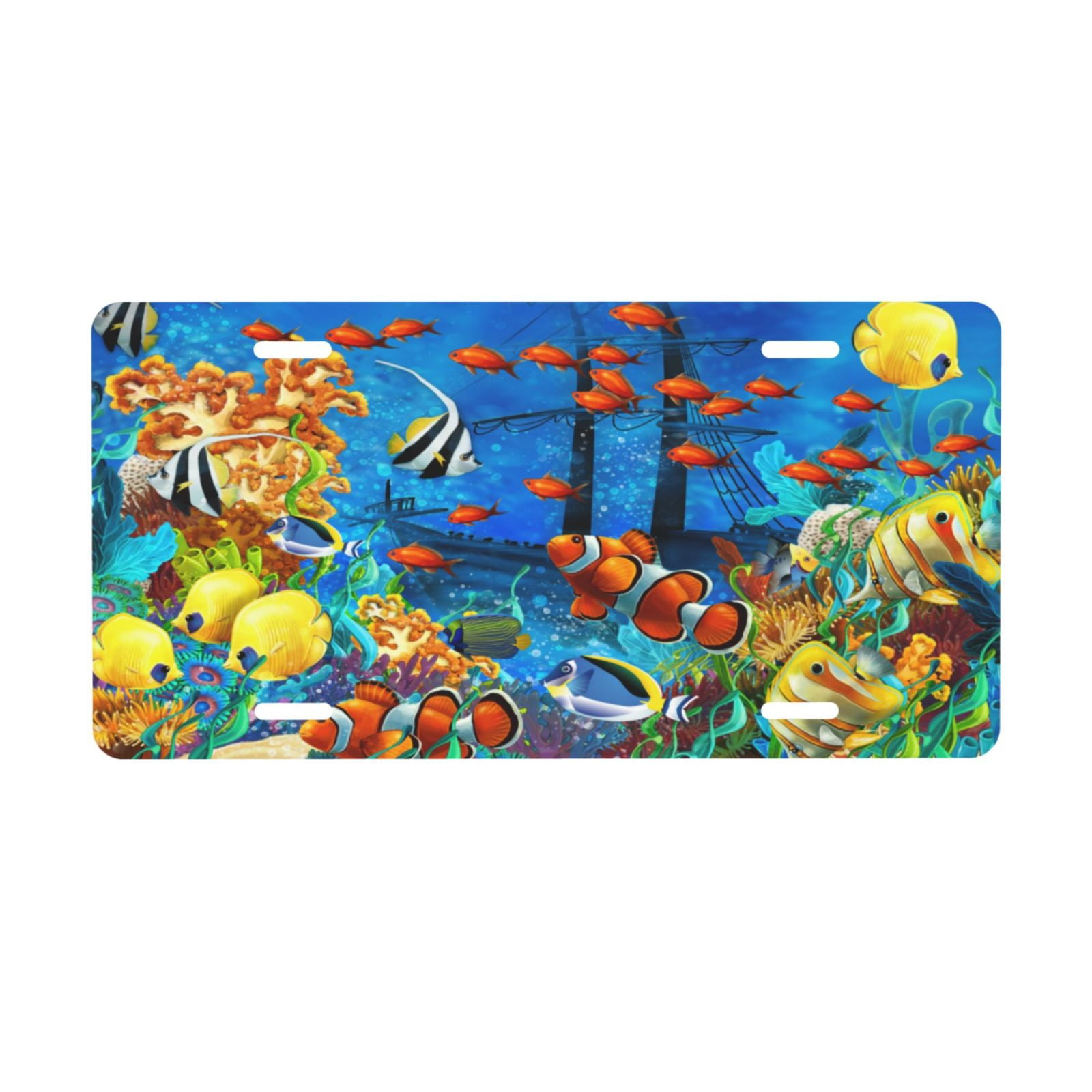 Ocean Tropical Clown Fish Sea License Plate Front Metal Car Plate 6×12 ...