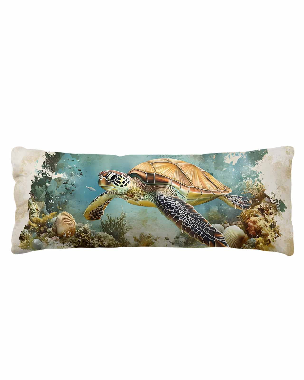 Ocean Turtle Body Pillow Cover 20 x 60 Inch Decorative Pillow Cover ...
