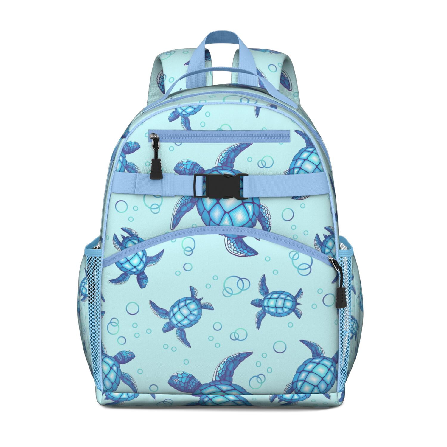 Ocean Turtle Students Backpack with Tropical Hawaiian Marine Life and ...