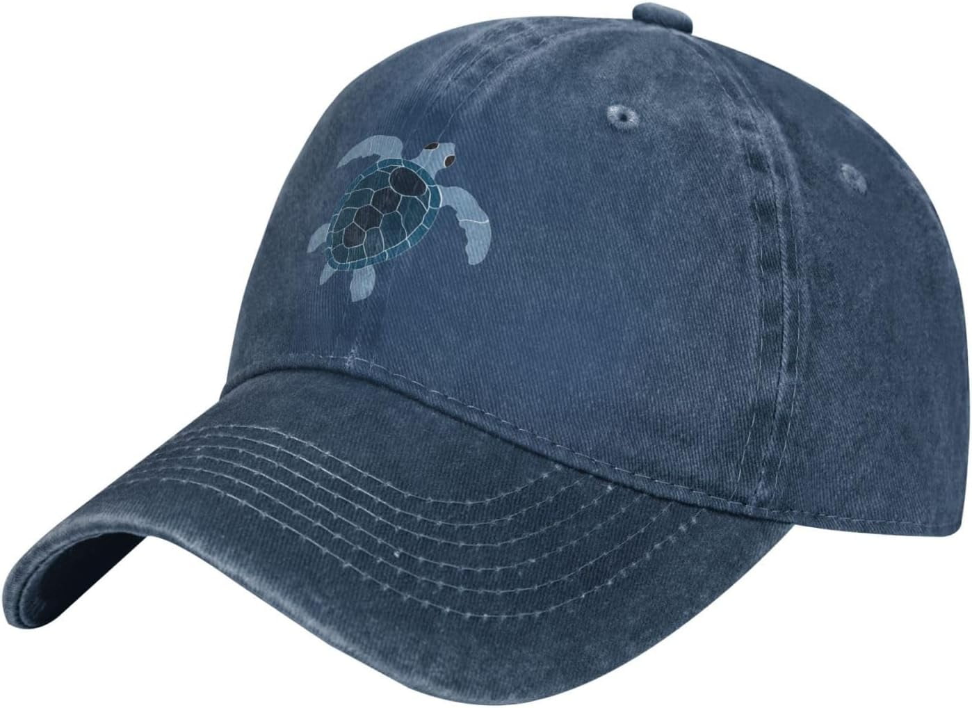 Ocean Turtle Vintage Cowboy Hat Black Washed Distressed Tennis Cap ...