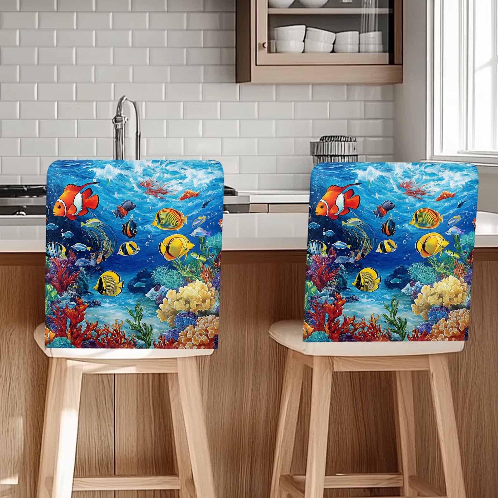 Ocean Underwater World Tropical Fish Coral Color Marine Life Chair ...