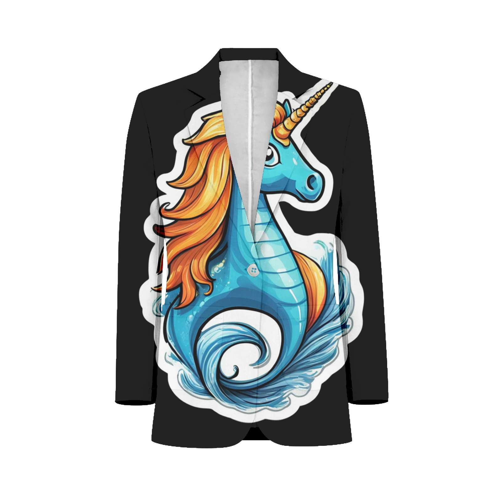 Ocean Unicorn Wave Art Customized Men's Suits full man Shawl Collar ...