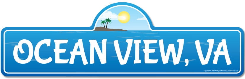 Ocean View VA Virginia Beach Street Sign | Indoor/Outdoor | Surfer ...