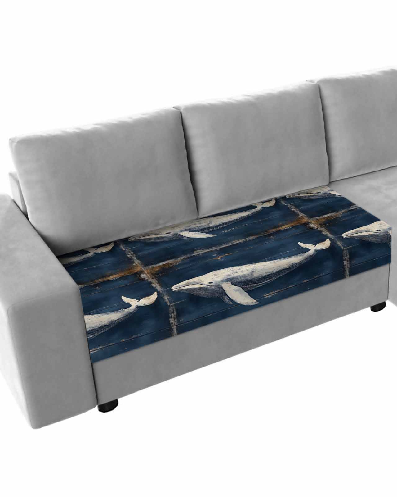 Ocean Vintage Whale Sofa Couch Cushion Covers Washable, Removable ...