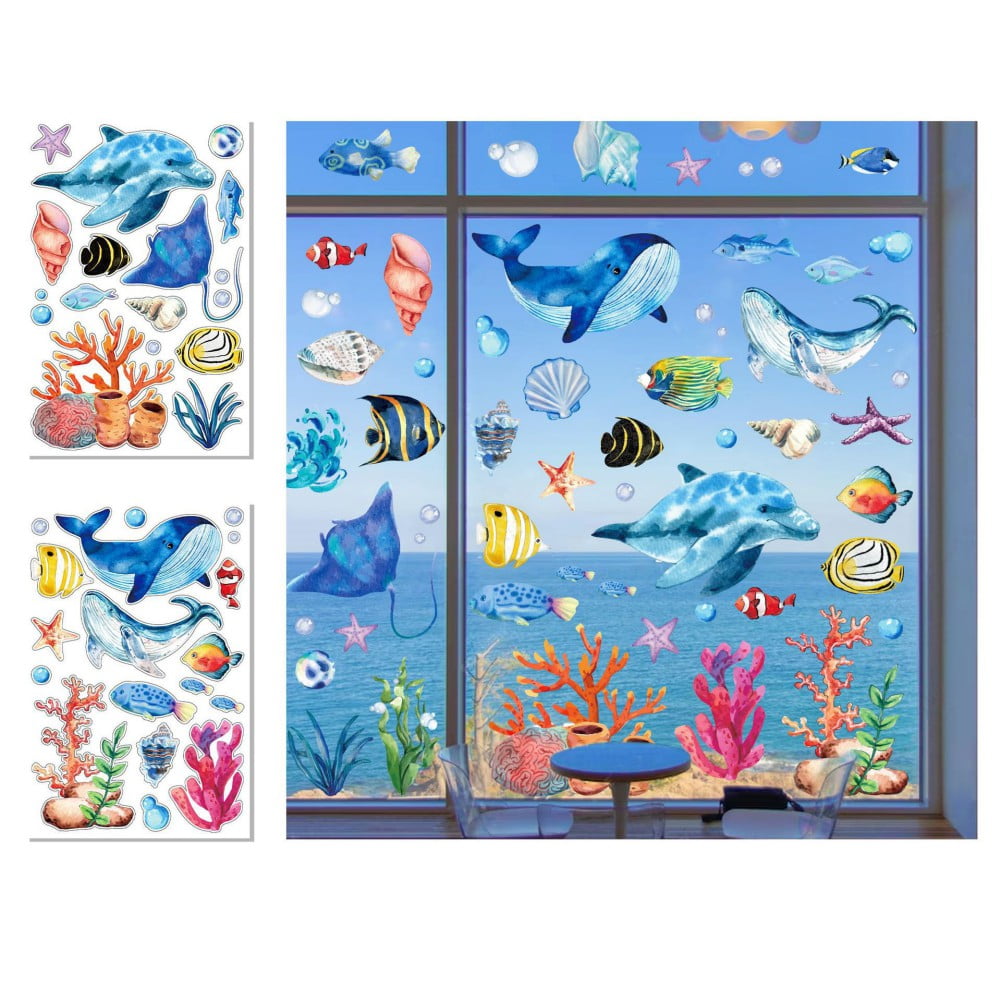 Ocean Wall Decals Under The Sea Fish Wall Nursery Decals Coral ...
