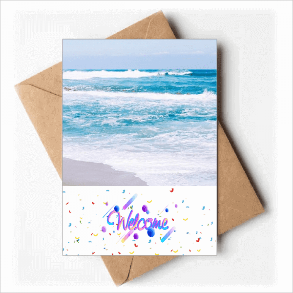 Ocean Water Beach Science Nature Picture Welcome Back Greeting Cards ...
