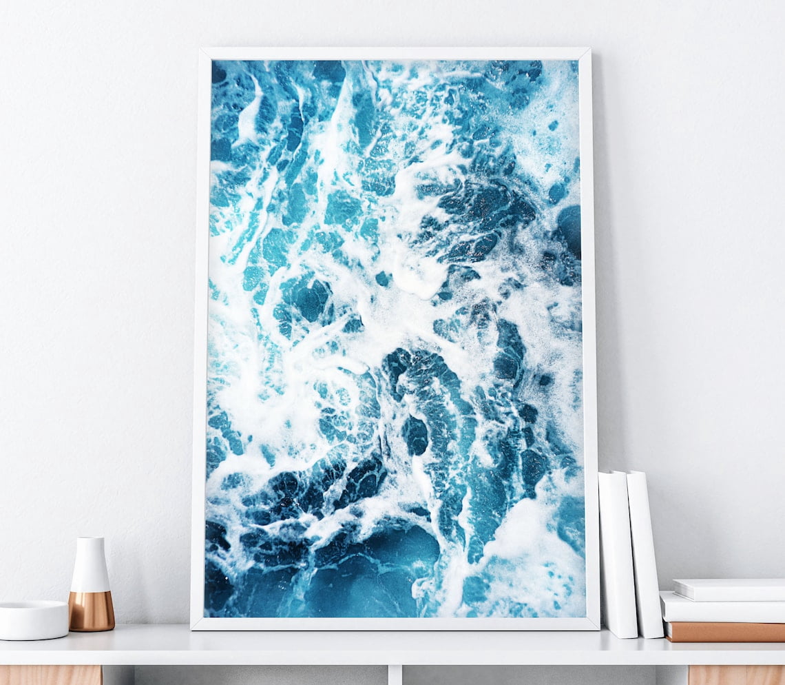 Ocean Water Poster, Ocean Poster, Abstract Poster Art, Water Poster ...