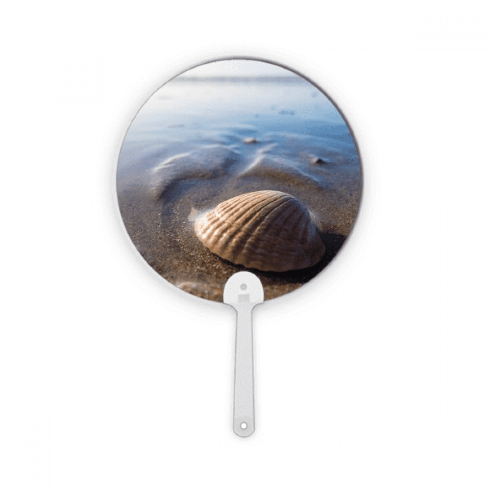Ocean Water Shell Science Nature Picture Plastic Round Handheld Fan ...