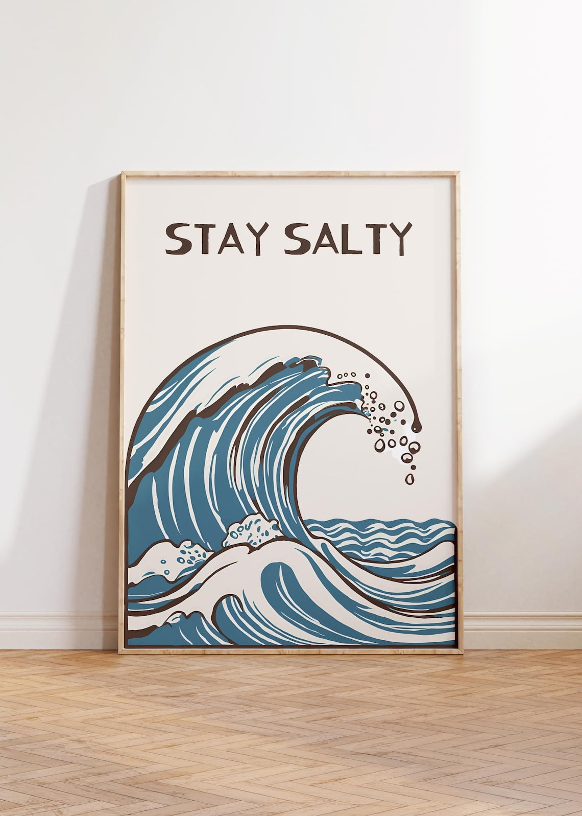 Ocean Wave Art Print, Coastal Decor, Beach Themed, Stay Salty Print ...