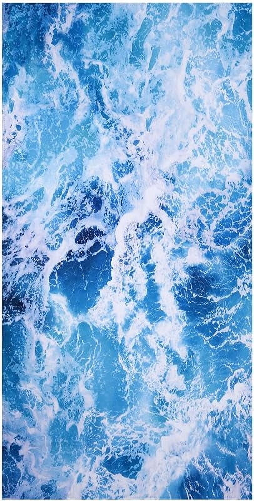 Ocean Wave Beach Towel, Oversized, Lightweight, Soft, Quick Dry, Sand ...