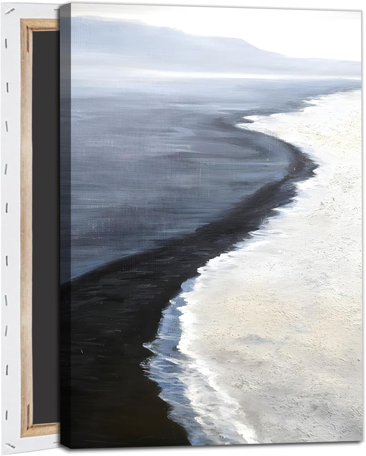Ocean Wave Canvas Wall Art Navy Blue Ocean Pictures Beach Scene ...