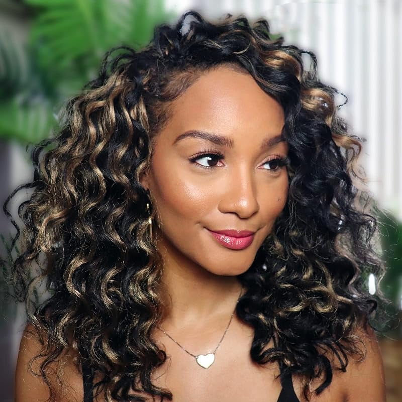 Ocean Wave Crochet Hair - 9 Inch 8 Packs Natural Black Short Curly Deep ...