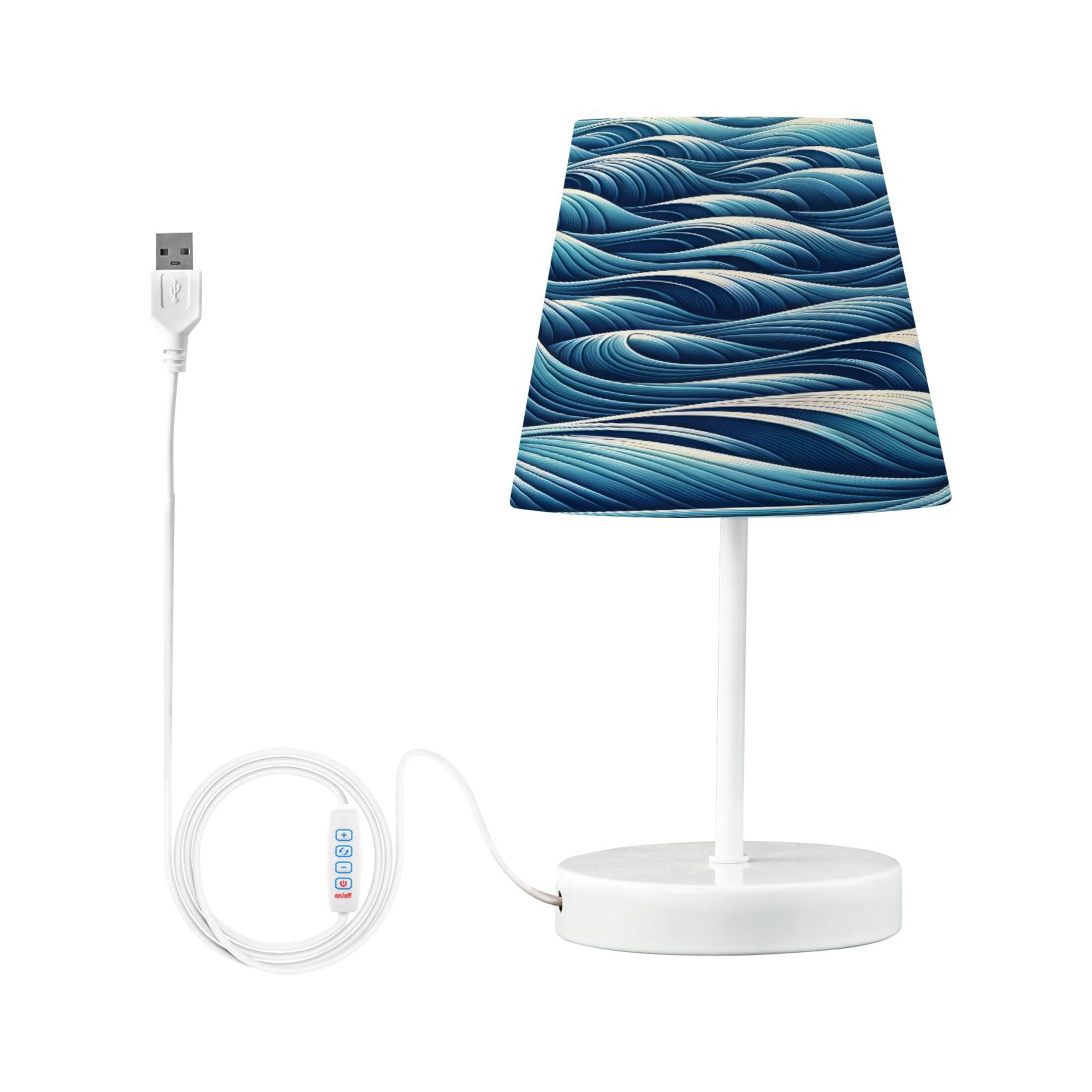 Ocean Wave Desk Lamp LED Table Nightstand Lamps with 3 Color ...