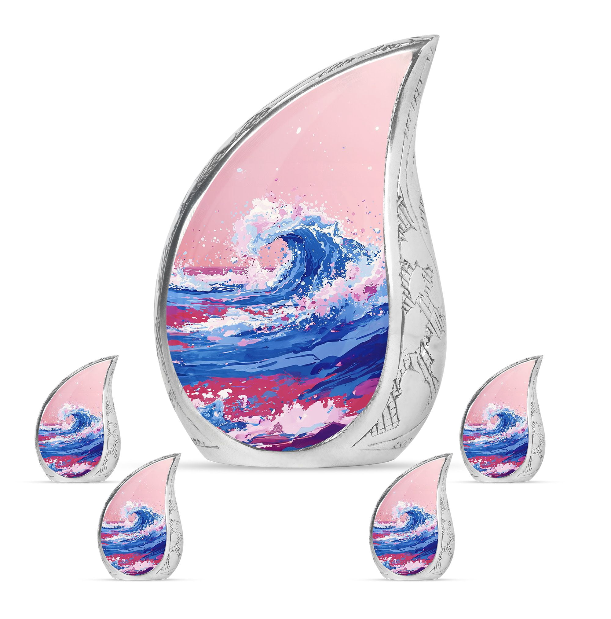 Ocean Wave Embrace Large Memorial Urns For Human Ashes Adult Male ...