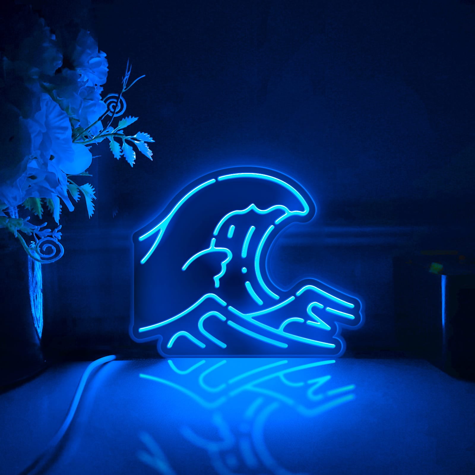 Ocean Wave Led Light Box, Dimmable Neon-Like Light Signs USB Power for ...