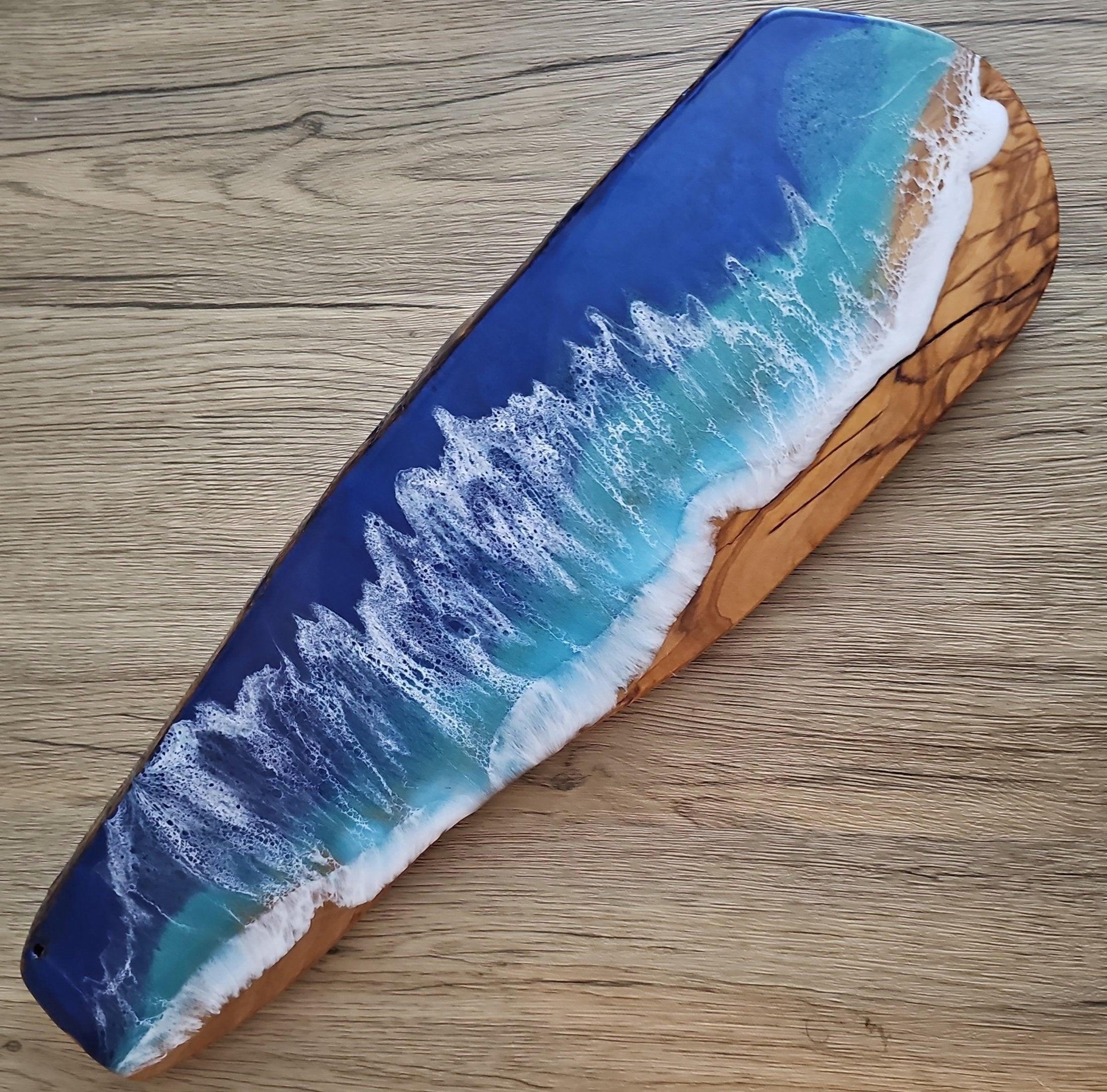 Ocean Wave Olive Wood Charcuterie Board/Cutting Board - Walmart.com