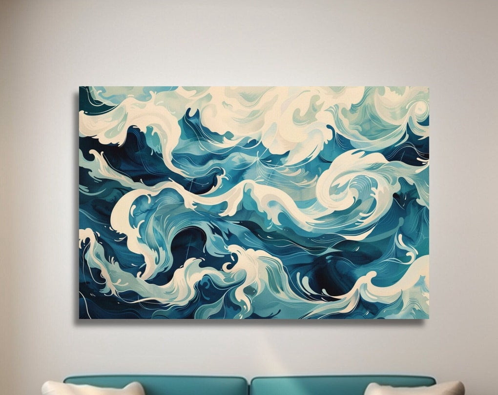 Ocean Wave Painting Original Abstract Seascape Artwork Modern Art ...