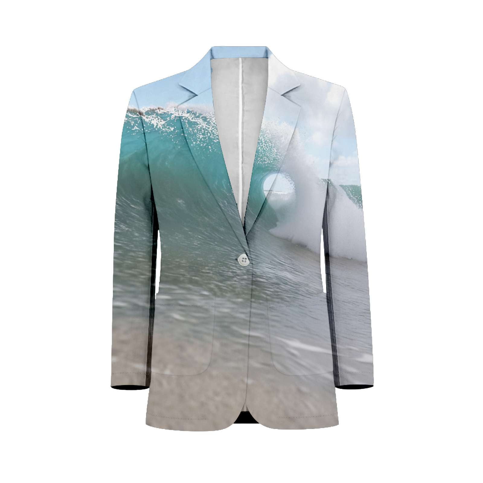 Ocean Wave Pattern Customized Men's Suits full man Shawl Collar ...