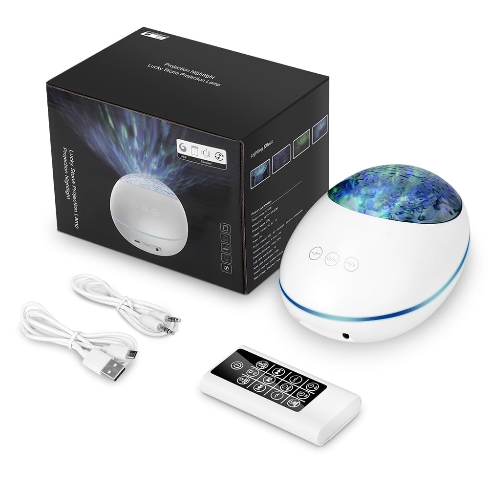 Ocean Wave Projector, 8 Colors Changing LED Night Light Projector Lamp ...