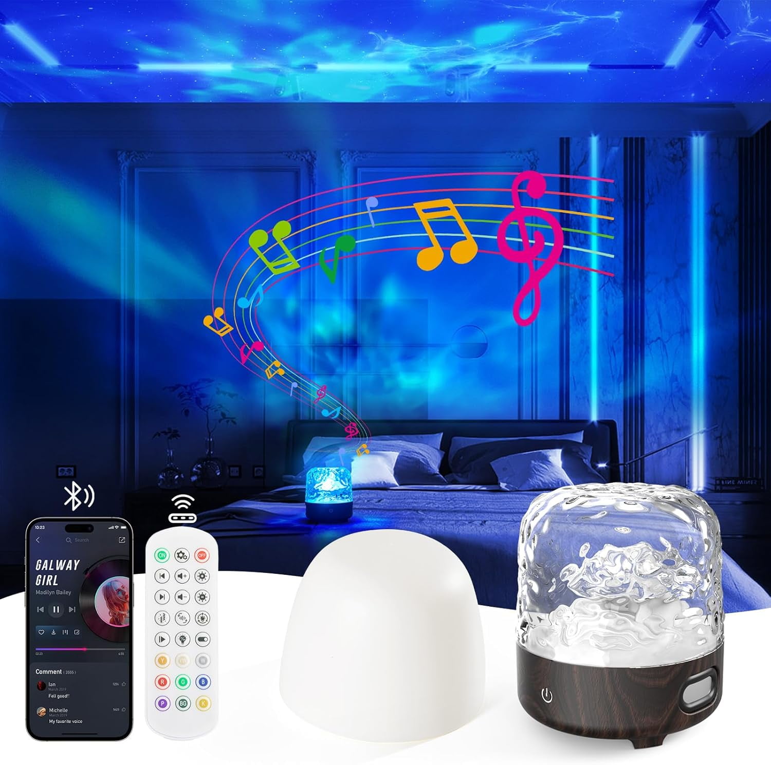 Ocean Wave Projector Light, Mood Lighting, Northern Lights Projector ...