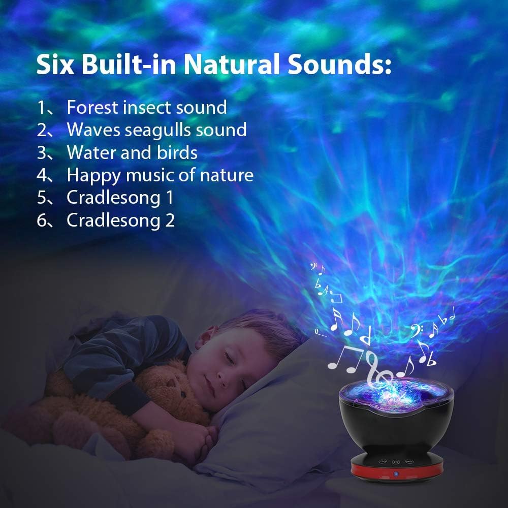 Ocean Wave Projector With 12 Leds, 8 Lighting Modes, Remote Control ...