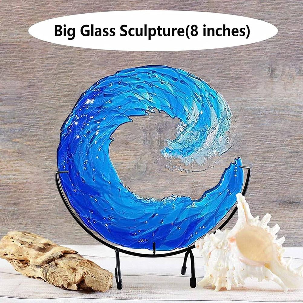 Ocean Wave Sculpture Blue Wave Ornaments Ocean Art for Desktop ...