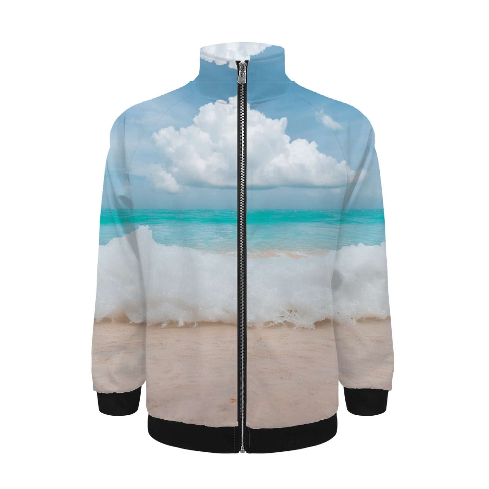 Ocean Wave Serenity Jacket Men's Street Cool Long Sleeves Coat ...