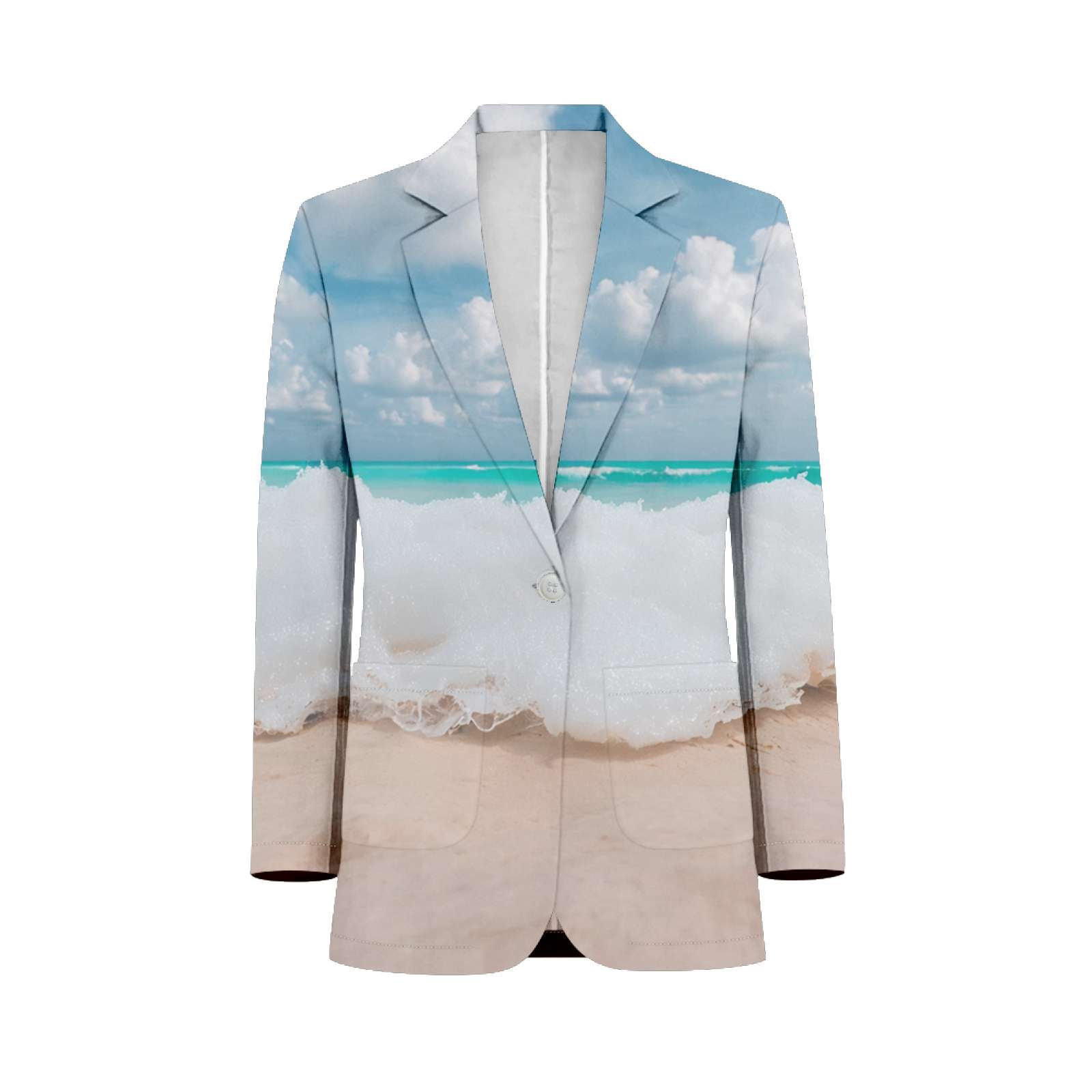 Ocean Wave Serenity Mens Suits Shawl Collar Slim Fit Suit Mens Groom ...