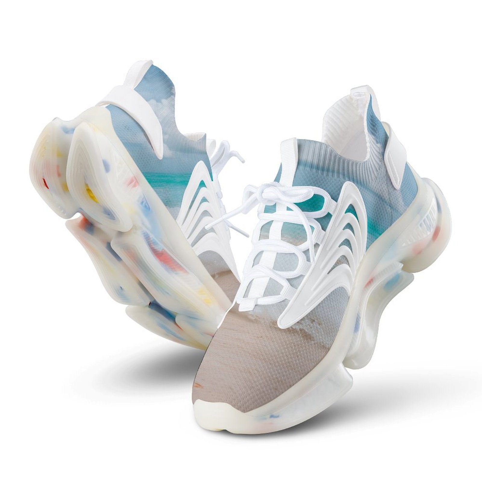 Ocean Wave Serenity Walking Shoes for Men Woman Lightweight Tennis ...