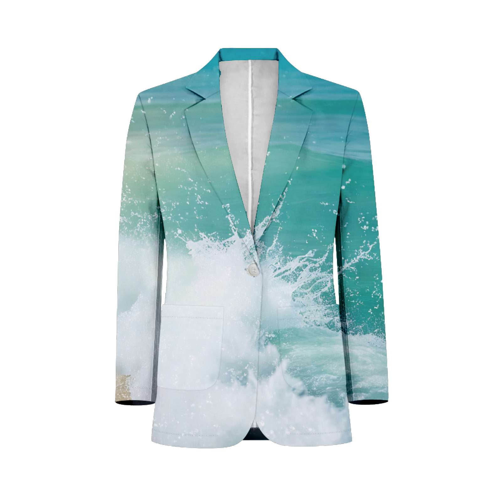 Ocean Wave Splash Customized Men's Suits full man Shawl Collar ...