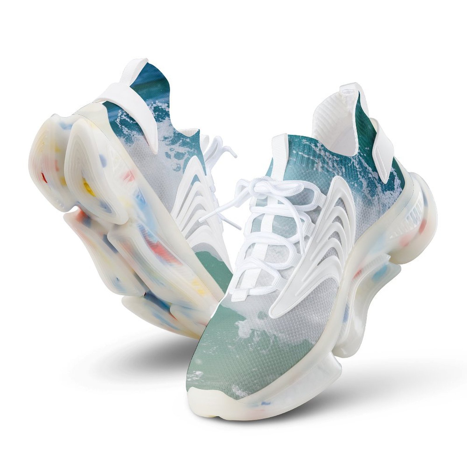 Ocean Wave Splash Walking Shoes for Men Woman Lightweight Tennis ...