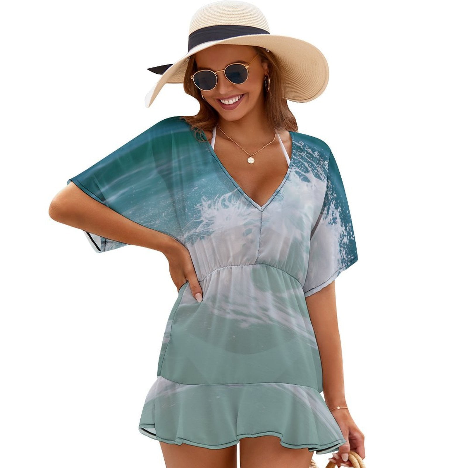 Ocean Wave Splash Women's Luxury Party Dress Evening Dresses Ladies ...