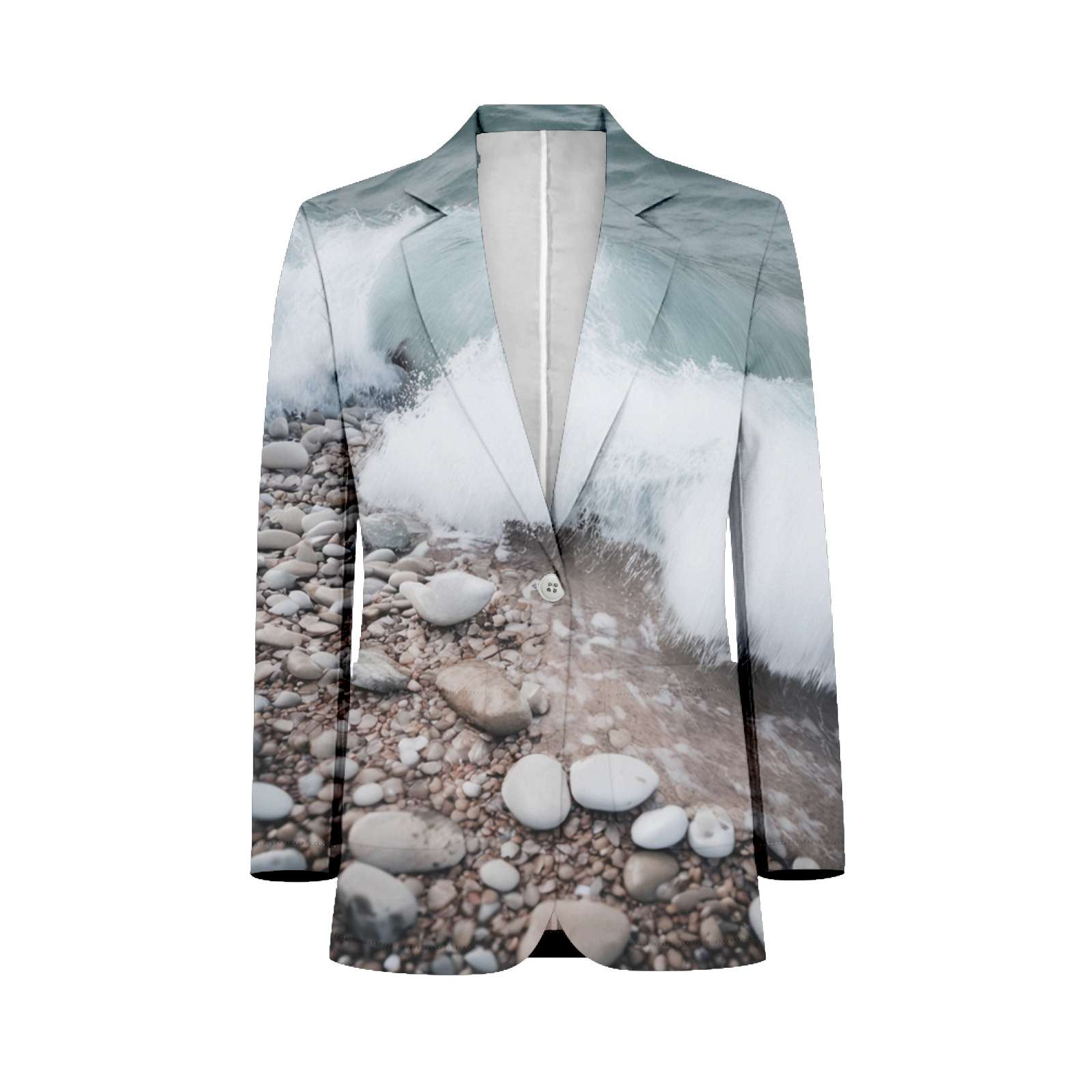 Ocean Wave Texture Mens Suits Shawl Collar Slim Fit Suit Mens Groom ...