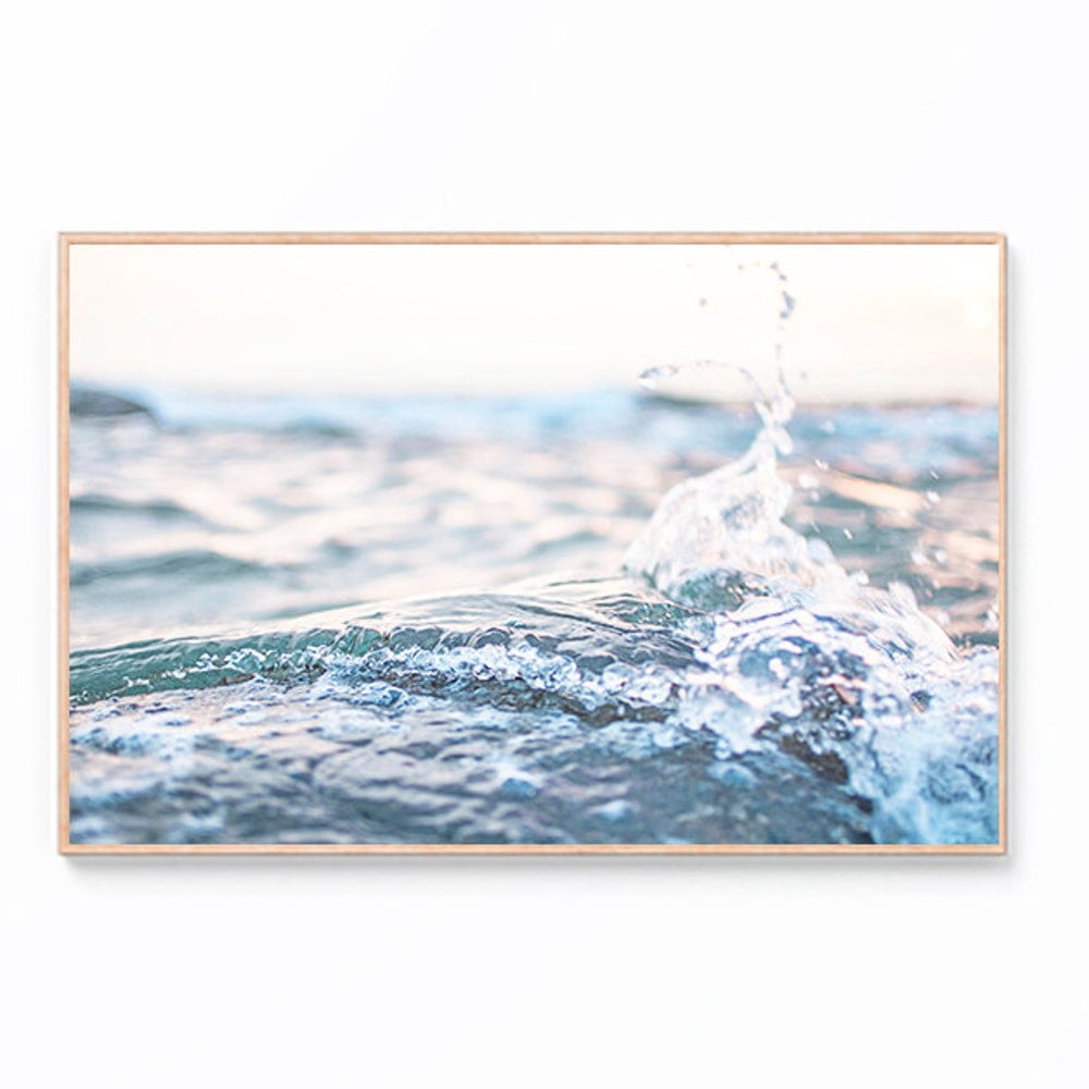 Ocean Wave Wall Art Print, Ocean Splash Photography, Aerial Print ...
