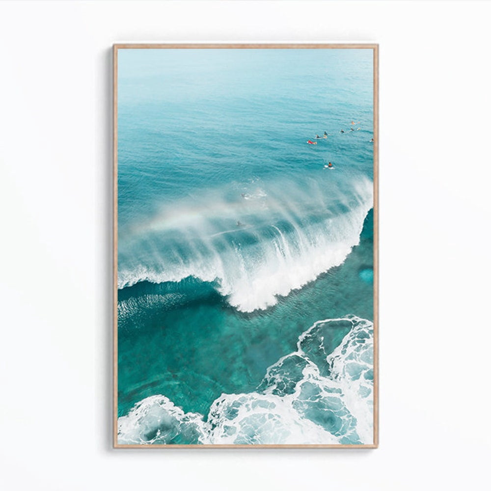 Ocean Wave Wall Art, Surf Wave Poster, Surfing Print, Coastal Wall ...
