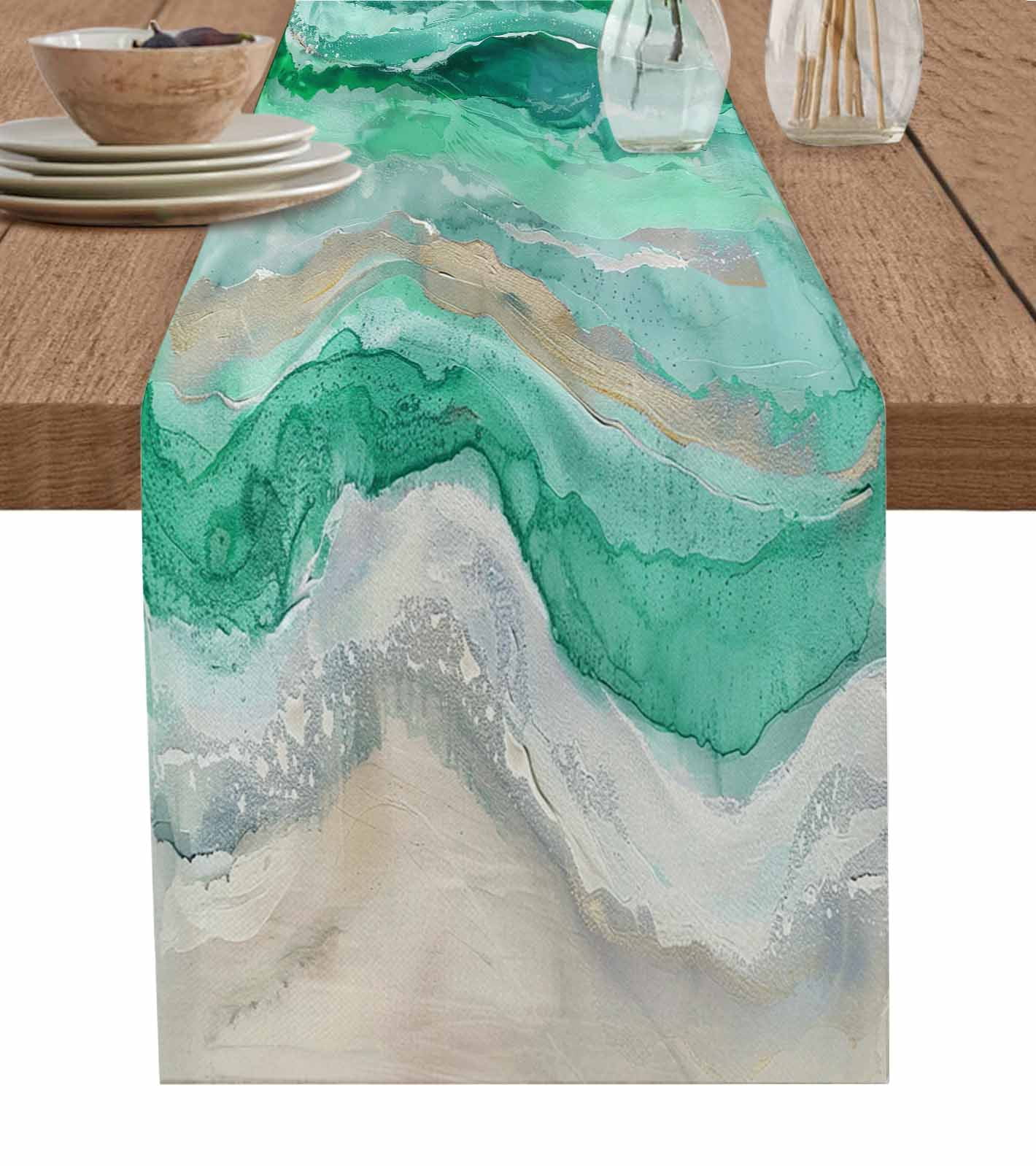 Ocean Waves And Beaches Grain Table Runner ration Home r Dinner Table ...
