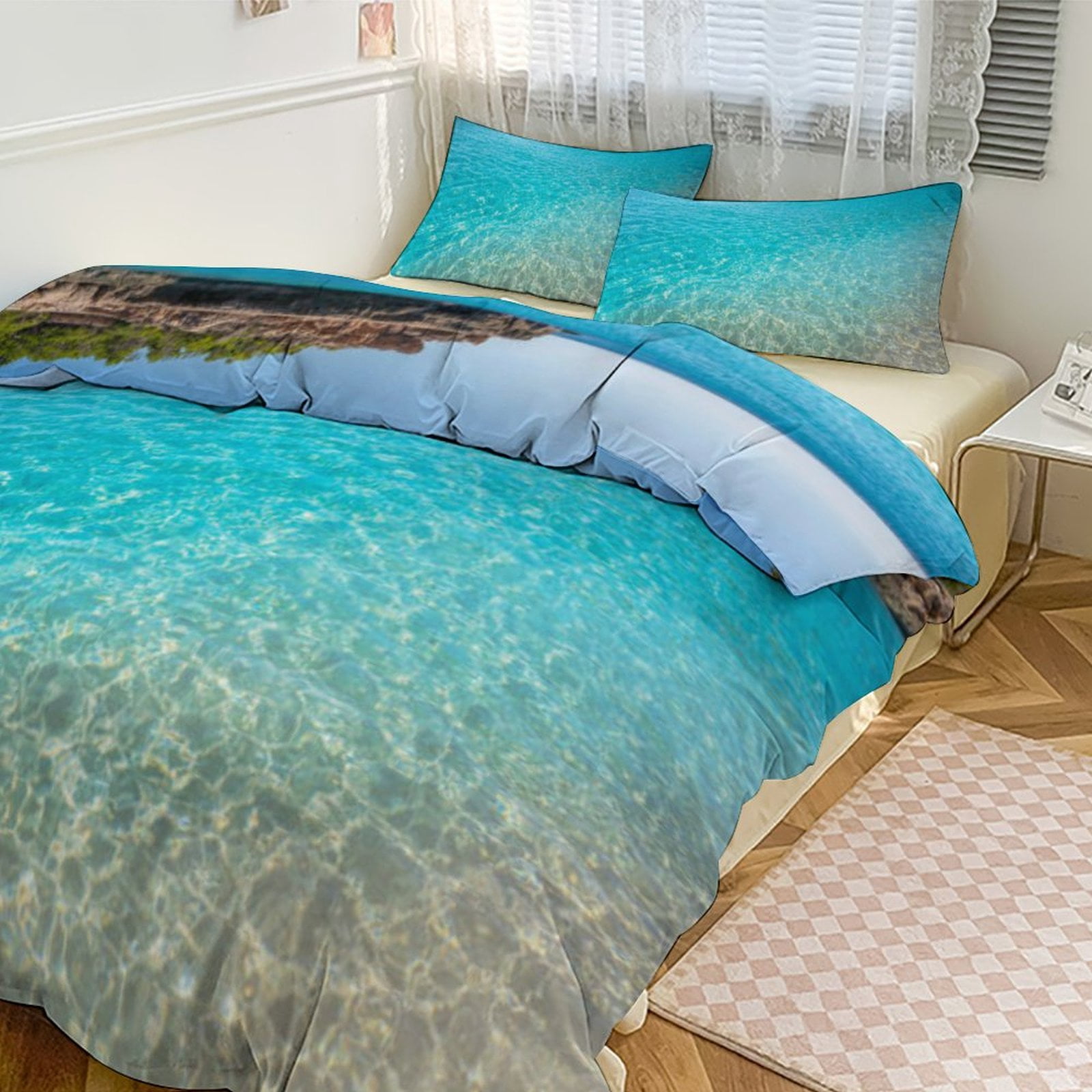 Ocean Waves Beach Blue Sea 3D Duvet Cover Set Quilt Cover Theme of Kid ...