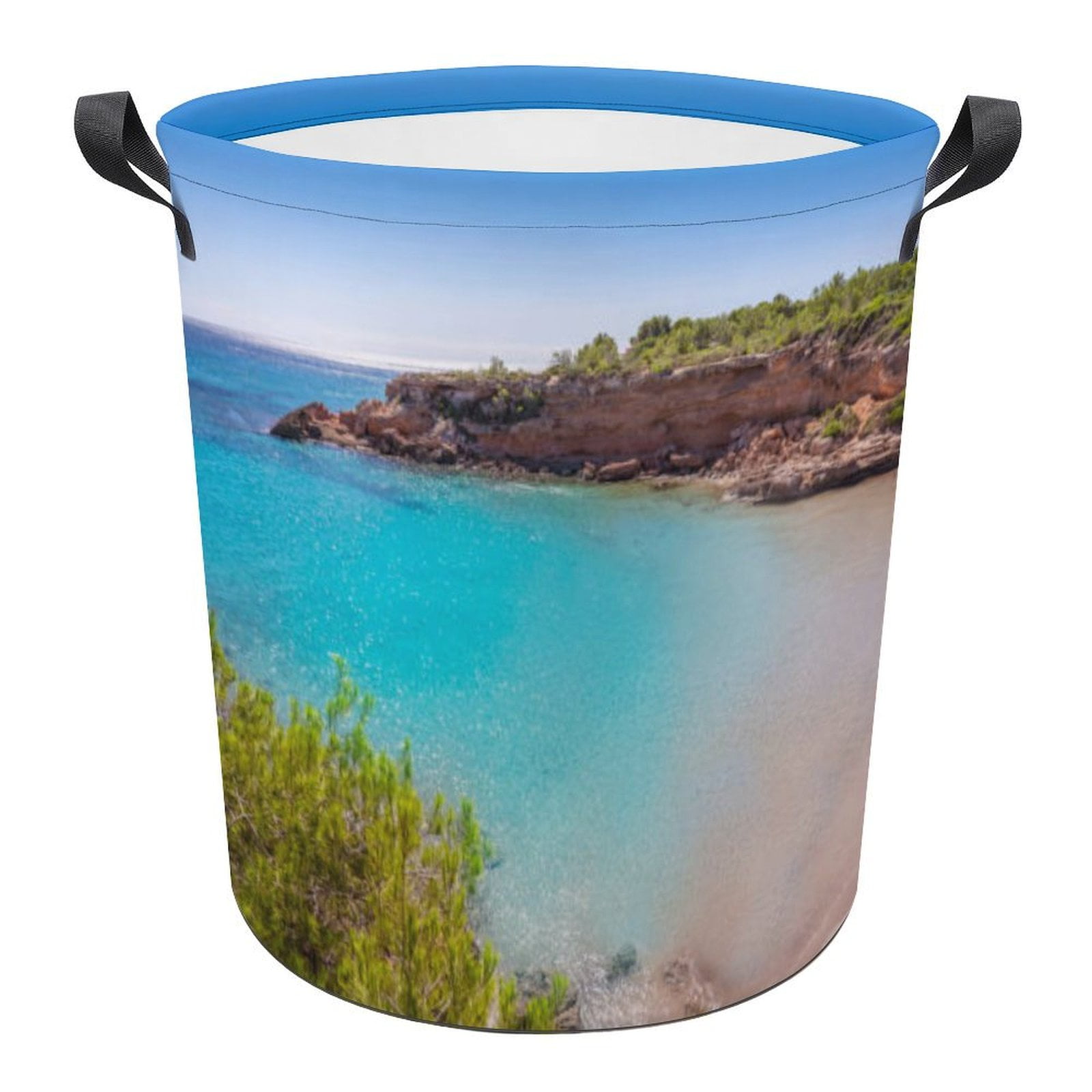 Ocean Waves Beach Blue Sea Laundry Basket Storage Basket Controller ...