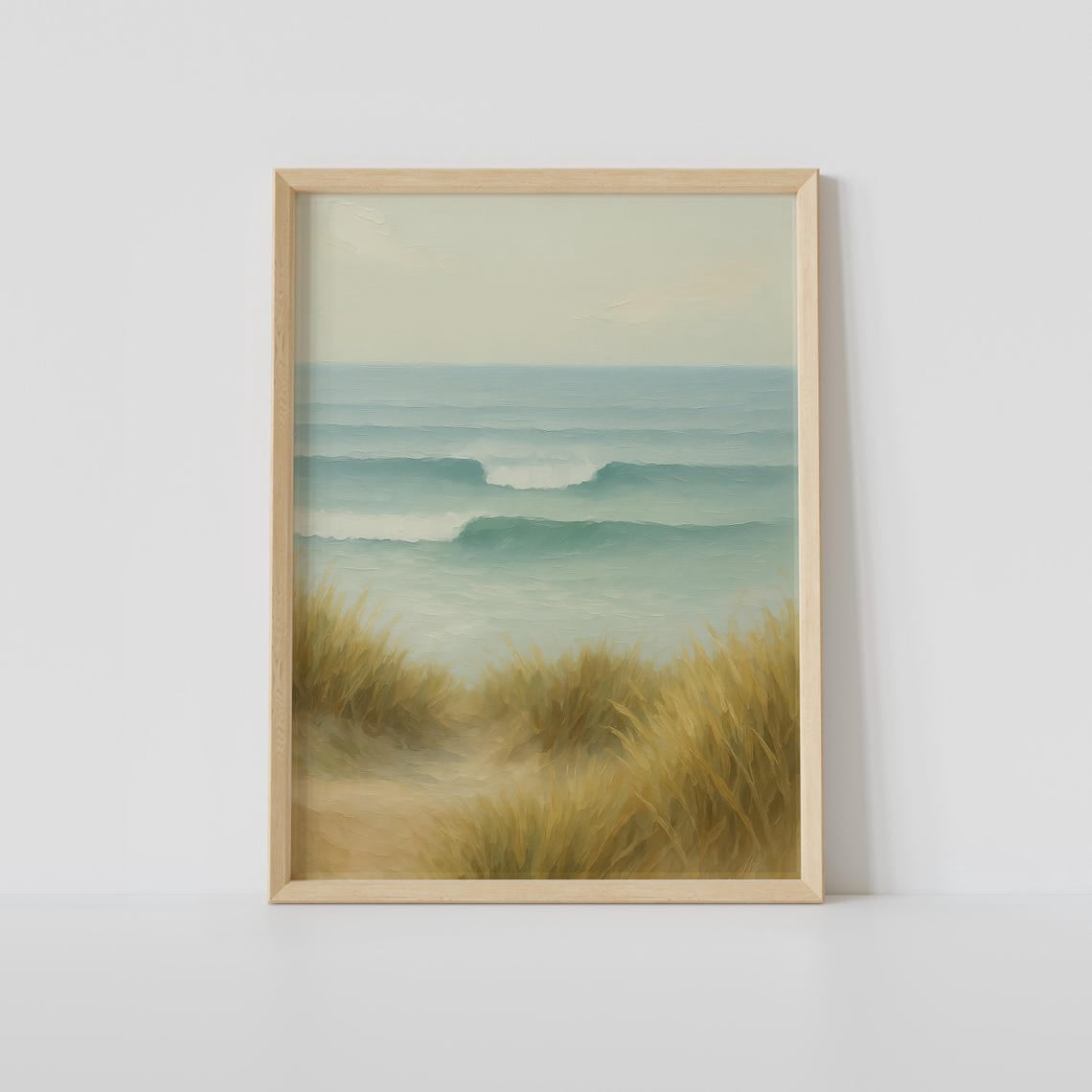 Ocean Waves Coastal Seascape Beach Nature Decor, Unframed Canvas ...