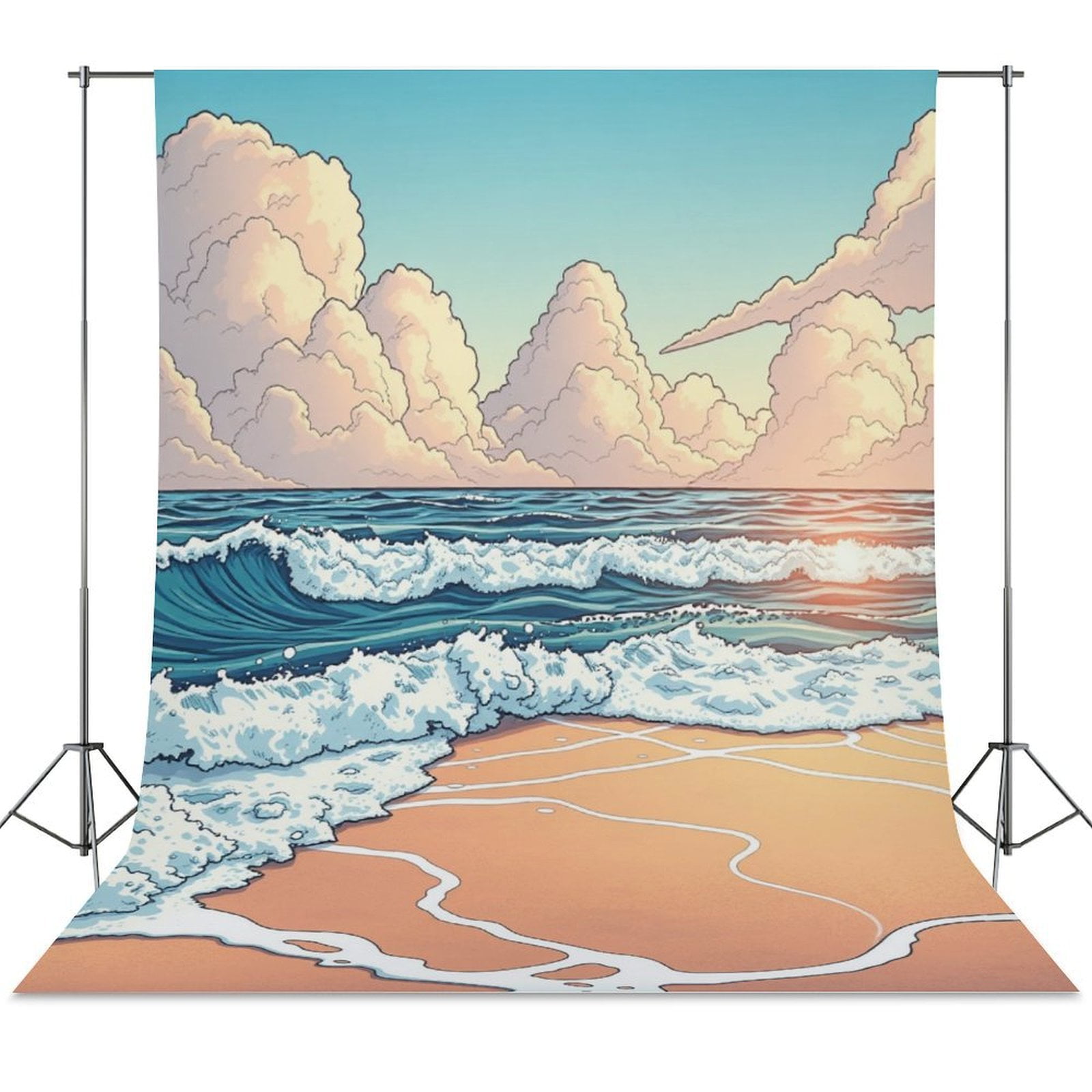 Ocean Waves Gradual Waves Party Backdrop Birthday Decoration ...