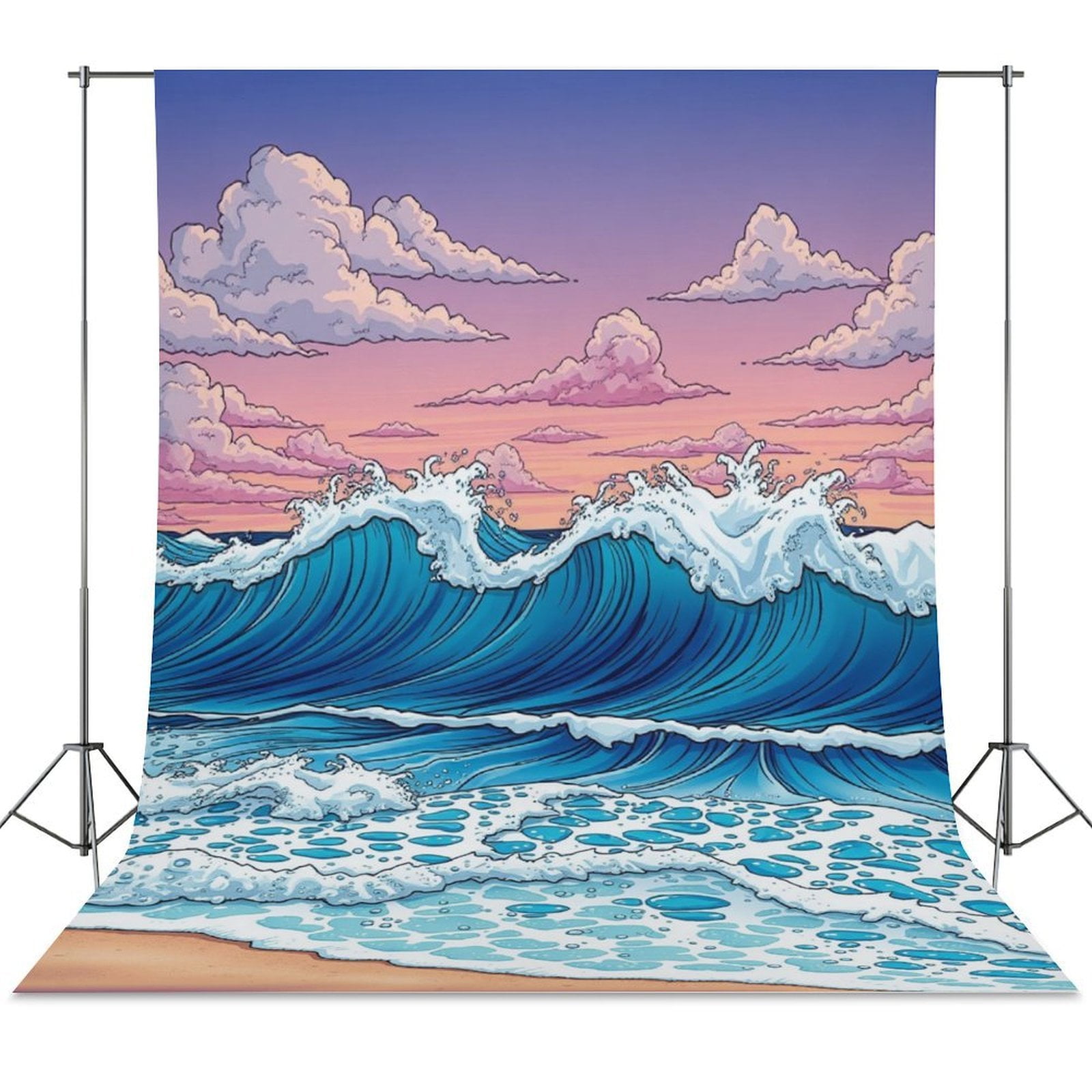 Ocean Waves Gradual Waves Party Backdrop Birthday Decoration ...
