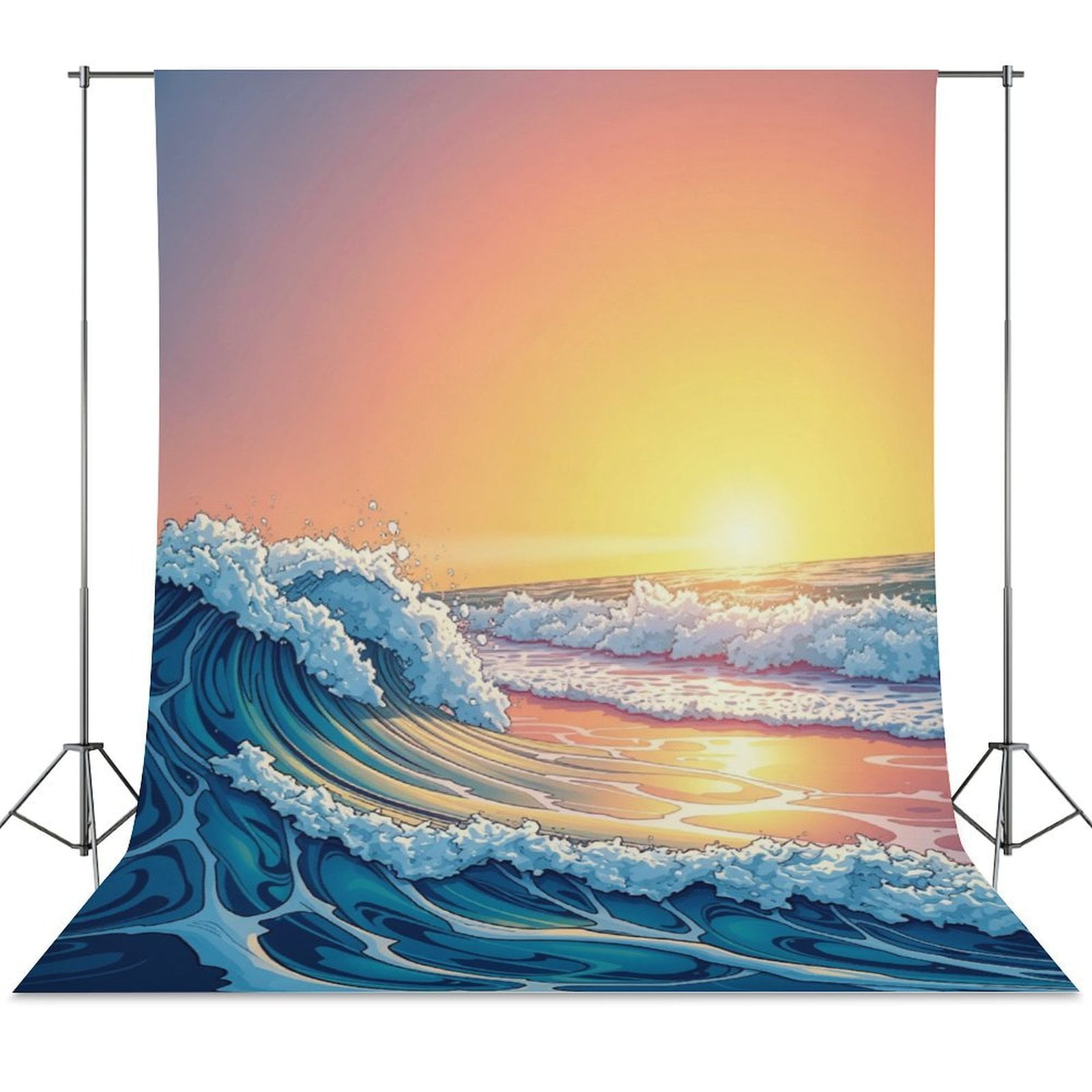 Ocean Waves Gradual Waves Party Backdrop Birthday Decoration ...