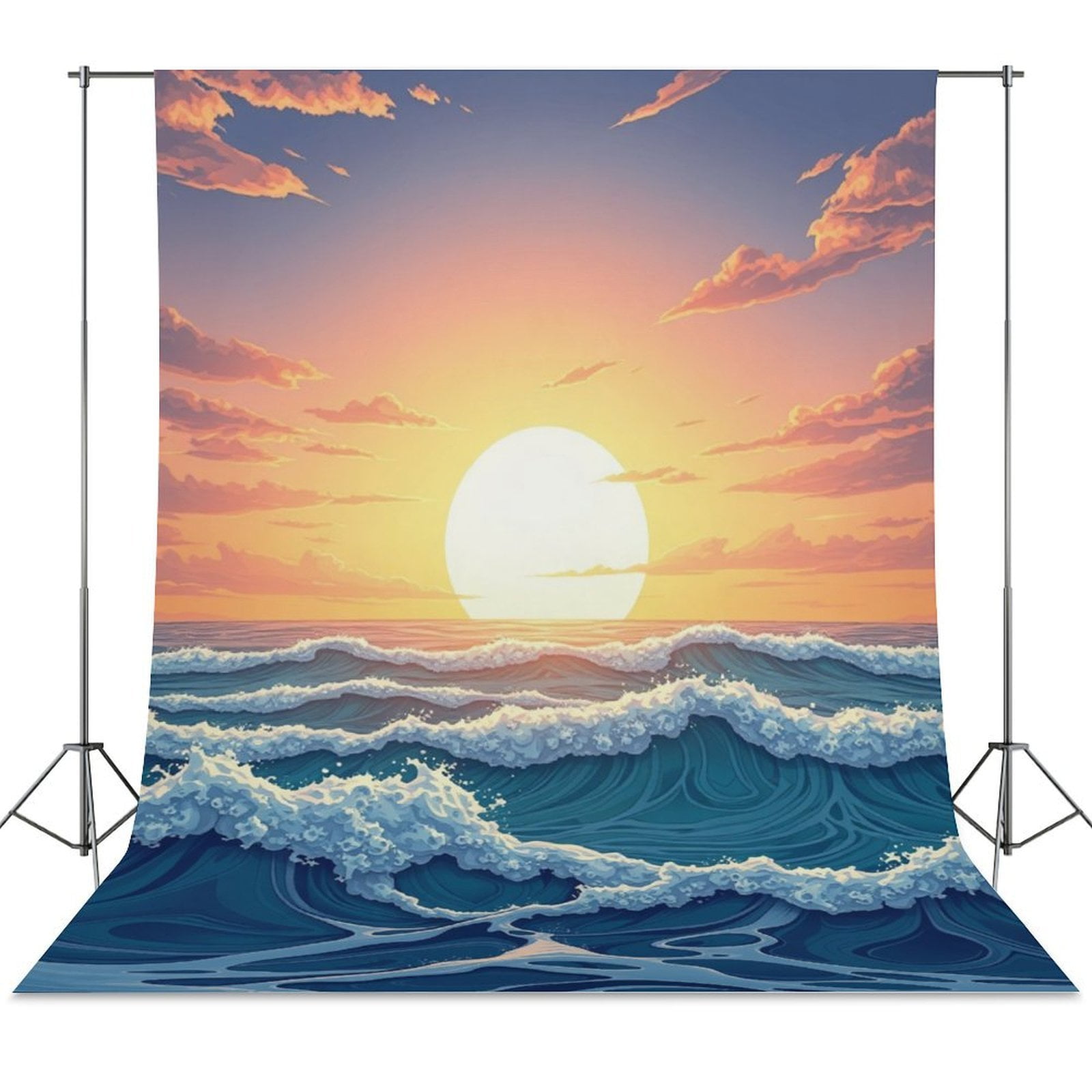 Ocean Waves Gradual Waves Party Backdrop Birthday Decoration ...
