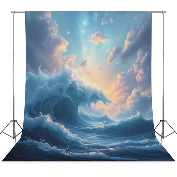 Ocean Waves Gradual Waves Party Backdrop Birthday Decoration ...