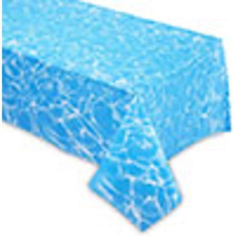 Ocean Waves Plastic Tablecloth Blue Water Print Table Cover Ocean ...