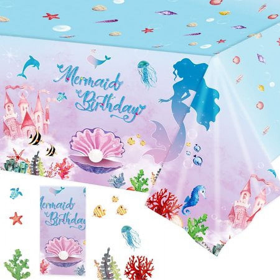 Ocean Waves Plastic Tablecloth Blue Water Print Table Cover Ocean ...