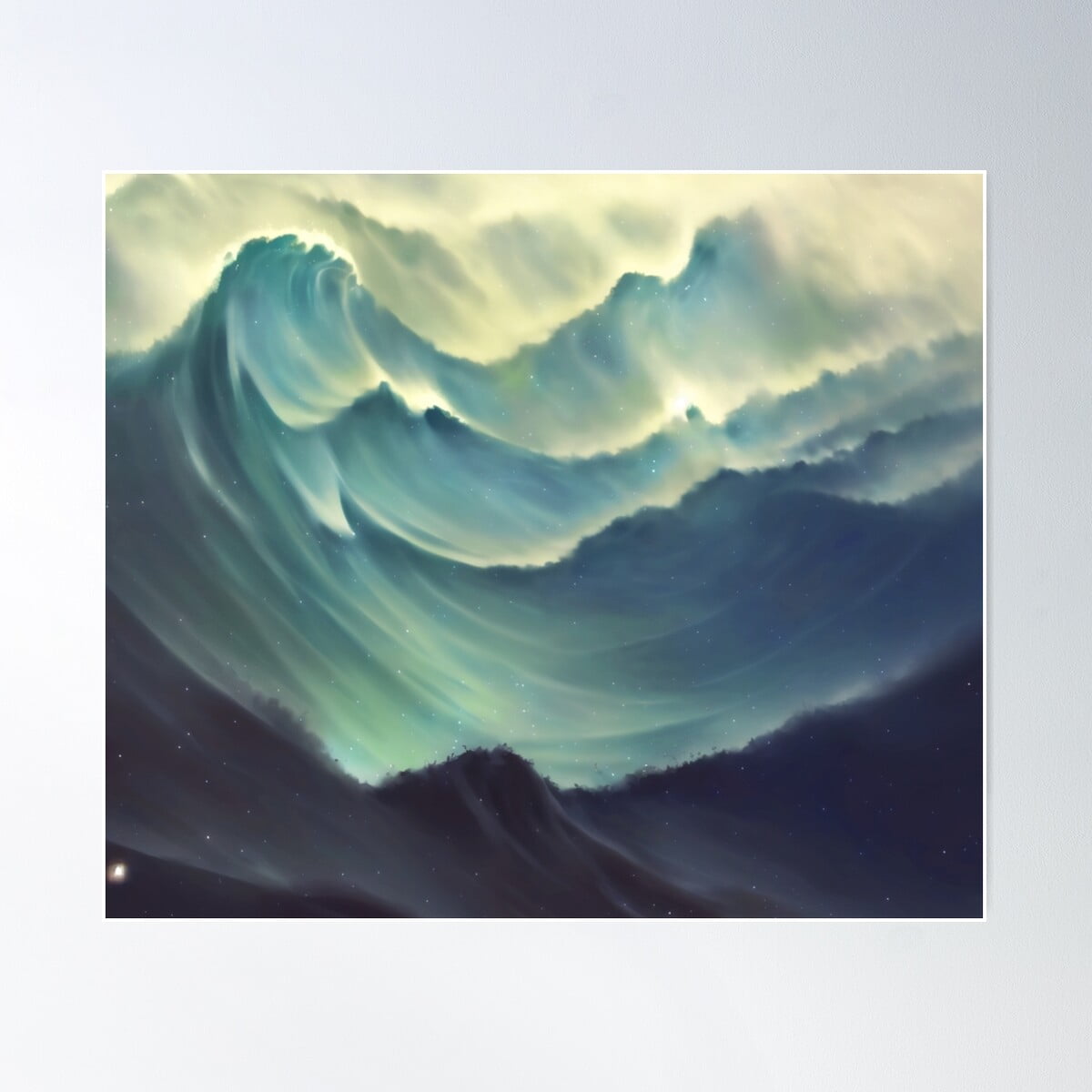 Ocean Waves Poster Wall Art, Modern Wall Decor For Living Room Bedroom ...