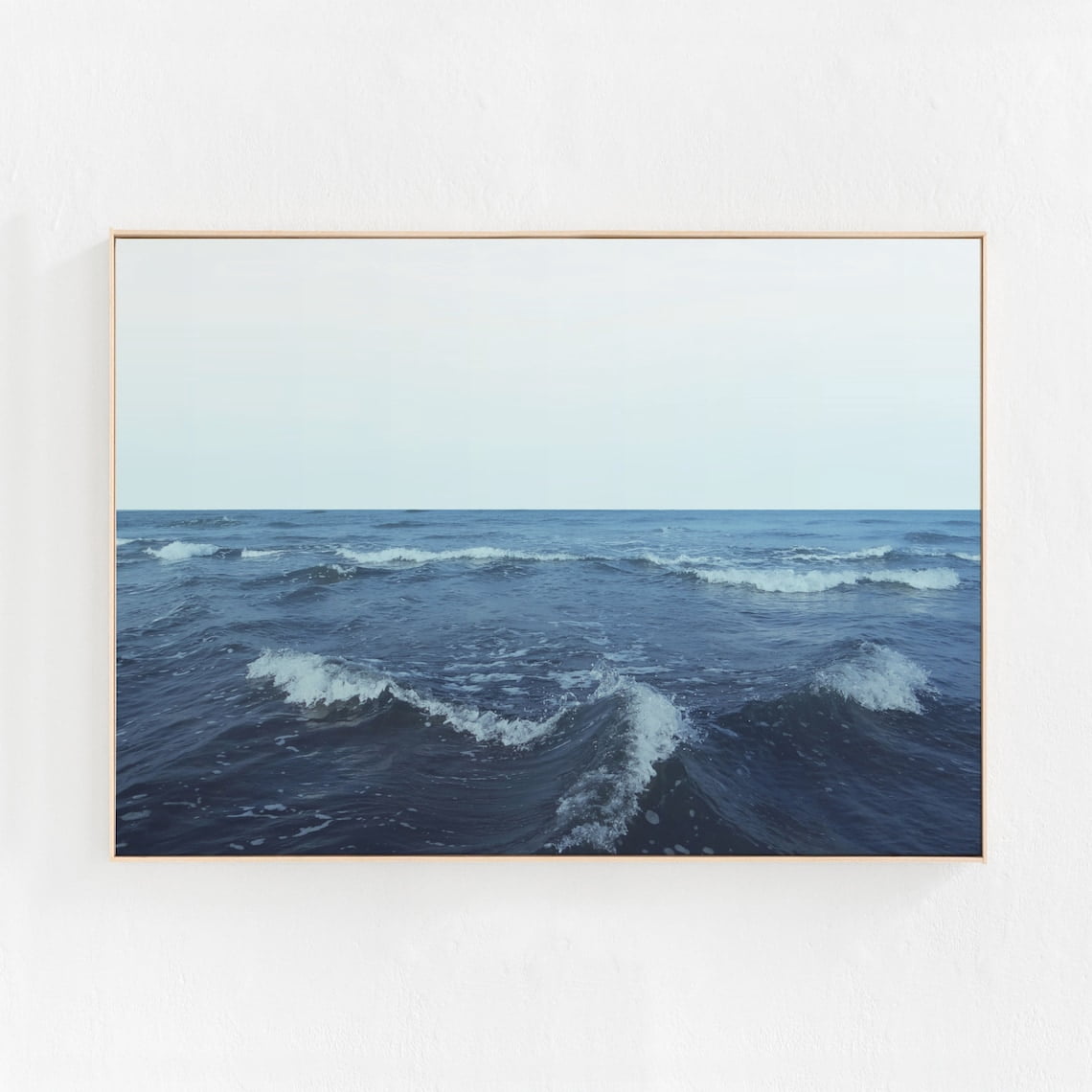 Ocean Waves Print Ocean Art Sea Sea Photo Minimalist Blue, Unframed ...
